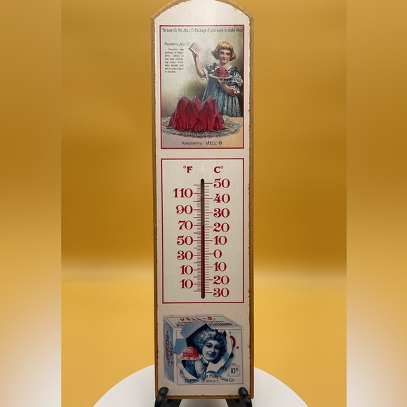 Vintage | Wall Decor | Vintage Jello Raspberry Reproduction Thermometer ...